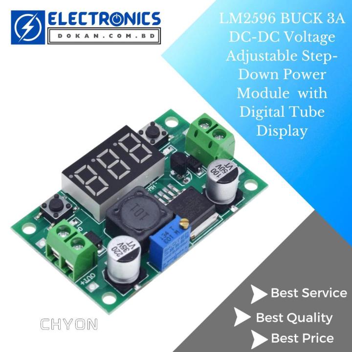 LM2596 BUCK 3A DC-DC Voltage Adjustable Step-Down Power Module with Digital Tube Display | Daraz ...