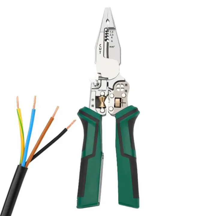 Wire Cutter Tool 10 in 1 Electrical Cable Stripper Plier Voltage Tester ...