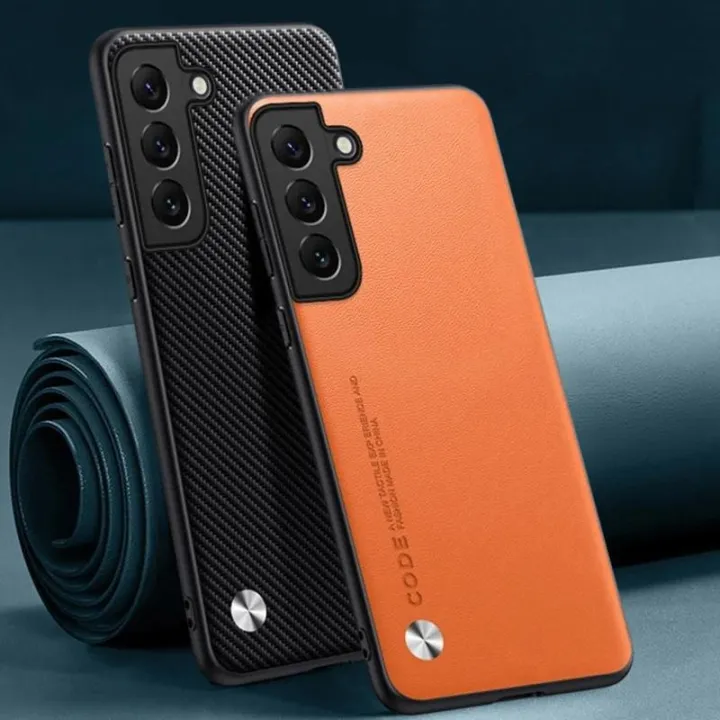 For Samsung Galaxy S22 Plus S22 Ultra 5G case Carbon Fibre Leather ...
