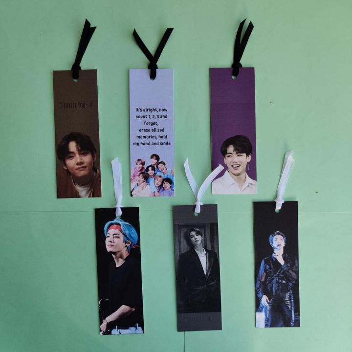 6 Colorful BTS themed Bookmark (Customization available)- aesthetic ...