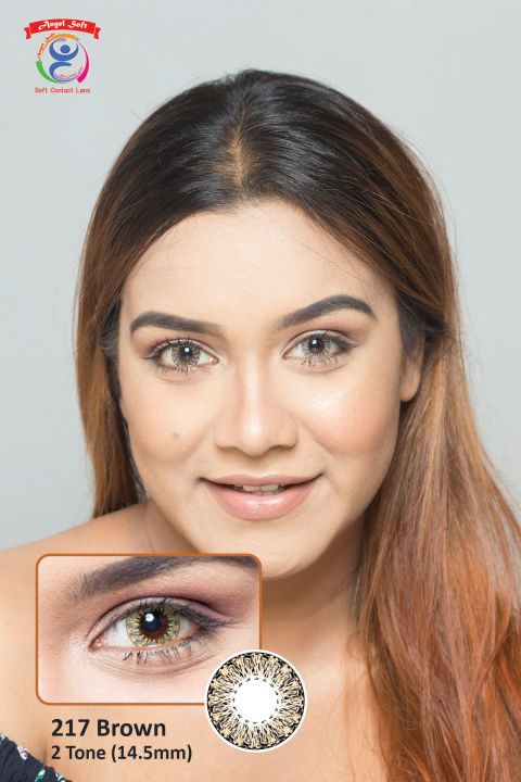 Angel Soft 217 Brown power Contact Lens Angel Soft Color Contact Lenses ...