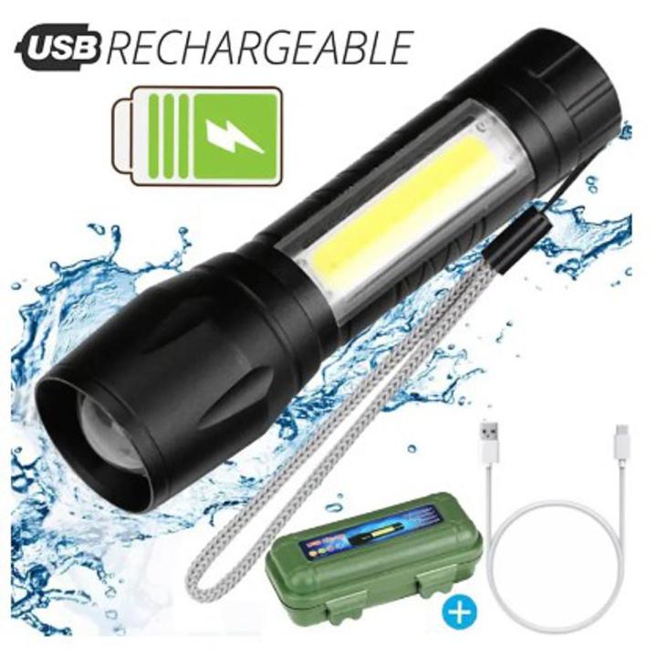 USB Rechargable Zooming Mini LED Flashlight - Torch Light | Daraz.com.bd