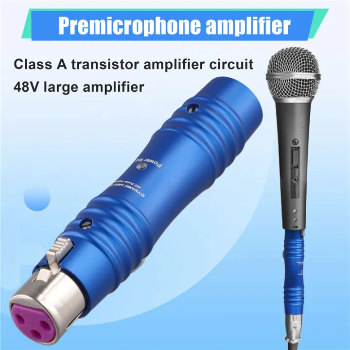 Mini 48V Dynamic Microphone Preamp Single Channel Activator Increase ...