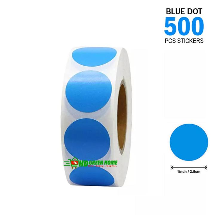 500 pcs x 2.5cm Round Color Dot Sticker Self Adhesive Color Coding ...