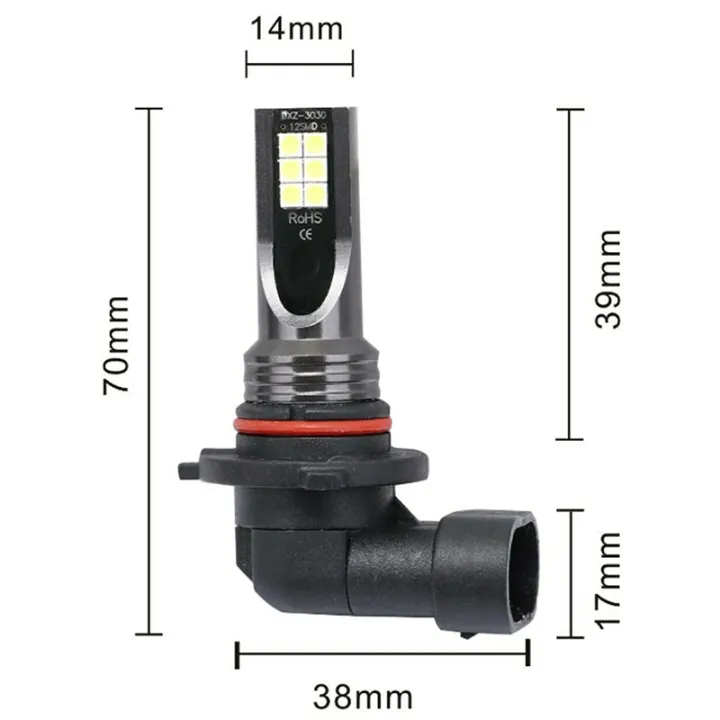 【HOT】 2Pcs 9005 9006 LED Hi-Low Beam Headlight 100W 19000LM Fog Lights ...