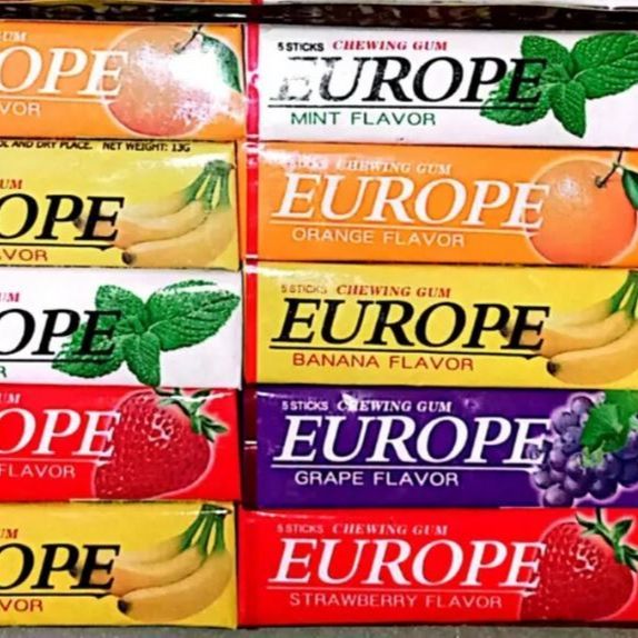 Europe Chewing Gum Mix Flavor 5 Box (5 Sticks Per Box) | Daraz.com.bd