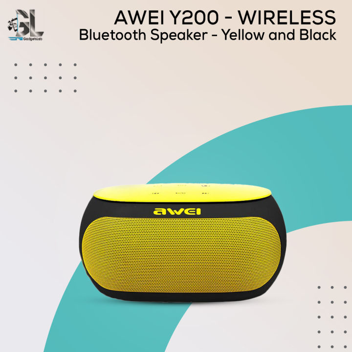 Awei Y200 - Wireless Bluetooth Speaker - Yellow and Black | Daraz.com.bd