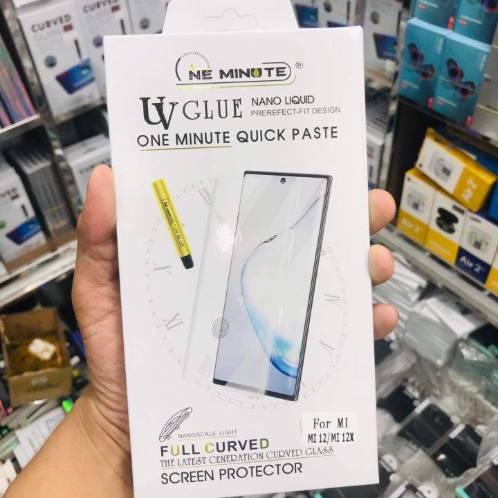 UV Tempered Glass Screen Protector Full Adhesive UV Glue Curved Edge to ...