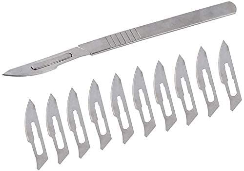 10 Sterile Surgical Blades #24 with Scalpel Knife Handle #4 | Daraz.com.bd