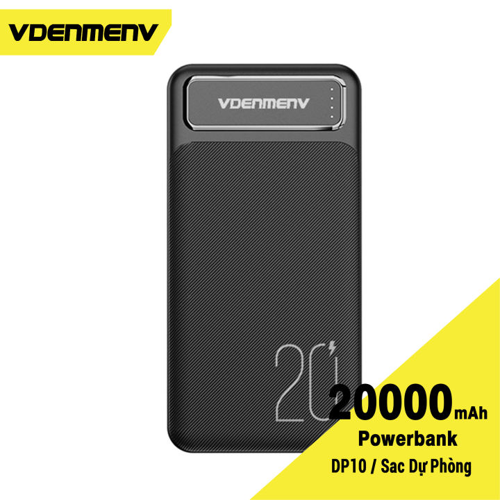 VDENMENV DP10 Dual USB And Type C 20000mAh Power bank with 5V 2.1A Output | Daraz.com.bd