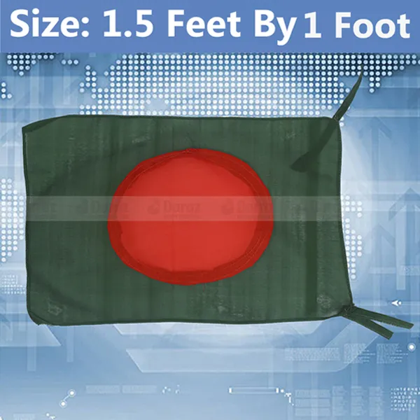 Premium 1.5ft x 1ft Bangladesh National Flag Factory Direct Supply Set ...