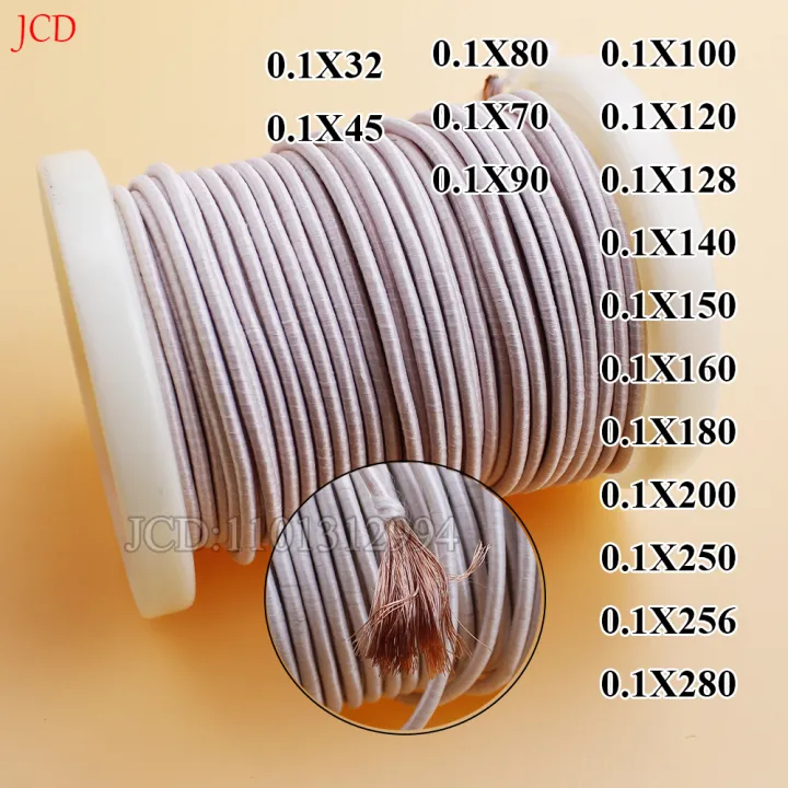 0.1x32 0.1x80 0.1x120 0.1x 200 /280 Strand Litz Wire 0.1mm Multi ...