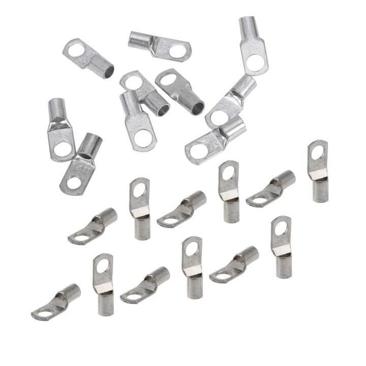 20 Pcs Copper Tube Lug Battery Cable Welding Crimp Terminal Ring, 16mm ...
