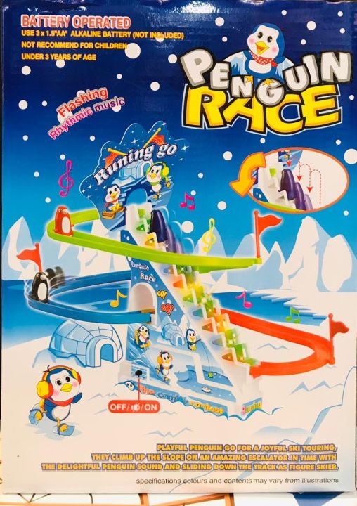 Plastic Battery Operated Penguin Race Toy - Multi Color | Daraz.com.bd