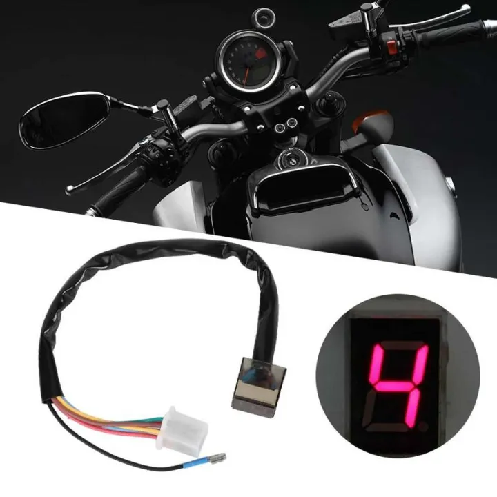 【Direct-sales】 Qiilu Universal Motorcycle Gear Indicator Digital LED ...