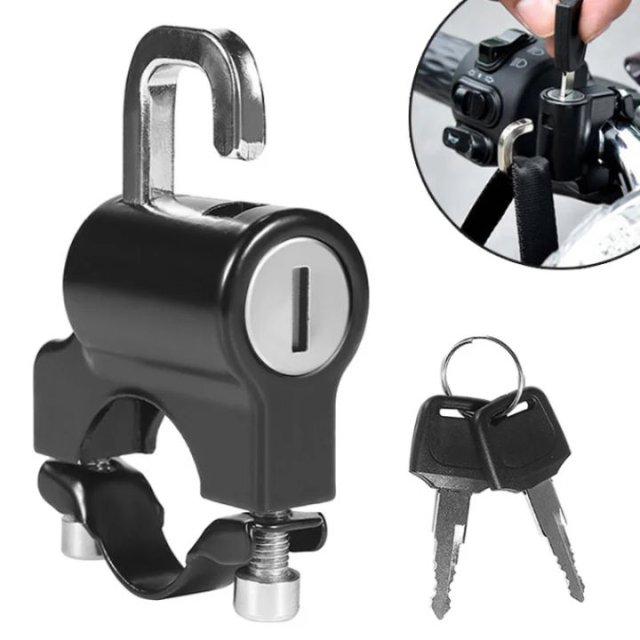 Anti-theft Helmet Lock Handlebar Mount Motorcycle Electric Motorbike ...