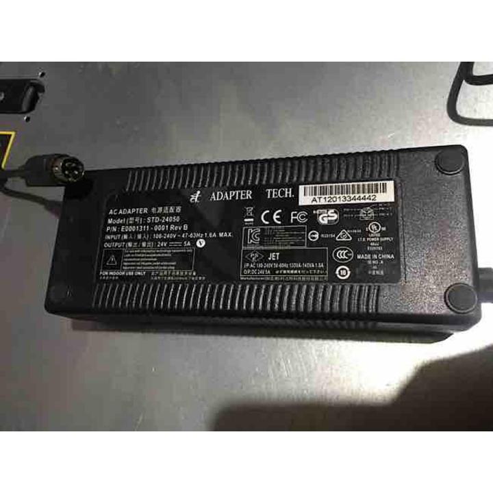 4-Pin 24V 5A AC/DC Adapter Charger For TECH. Model: STD-24050 Power ...