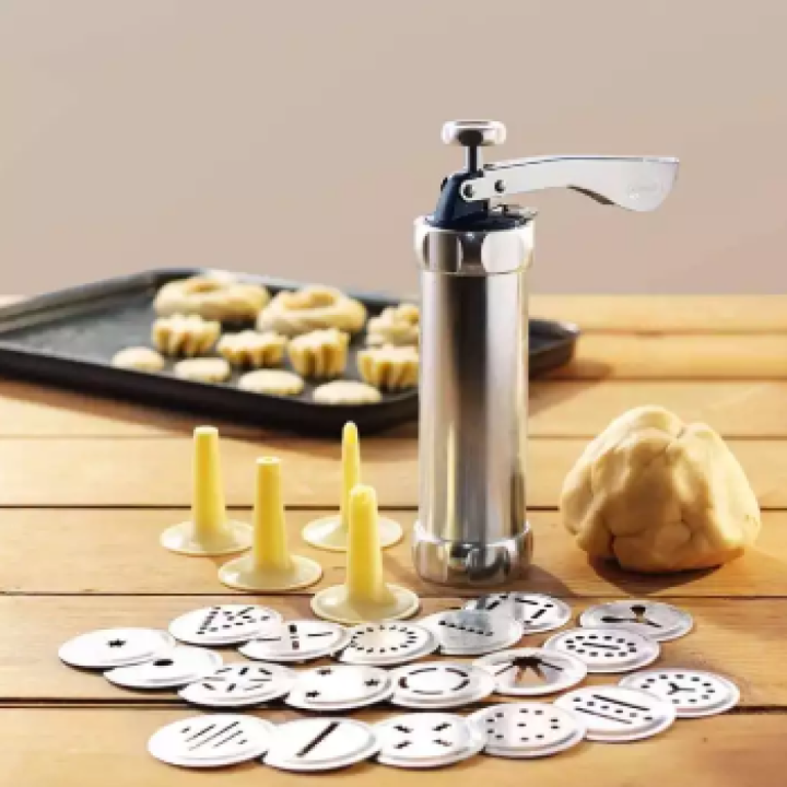 Stainless Steel Biscuit Maker Press Machine - Cookies Press Cutter ...