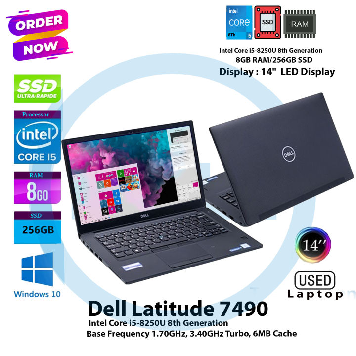 Dell Latitude E7490 Core i5(8Th Gen)8GB Ram,256GB SSD 14"Display ...