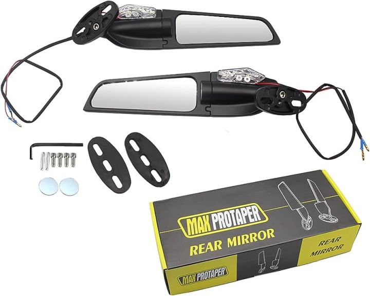 Modified Motorcycle Wing Rearview Mirrors Adjustable Rotating Side ...