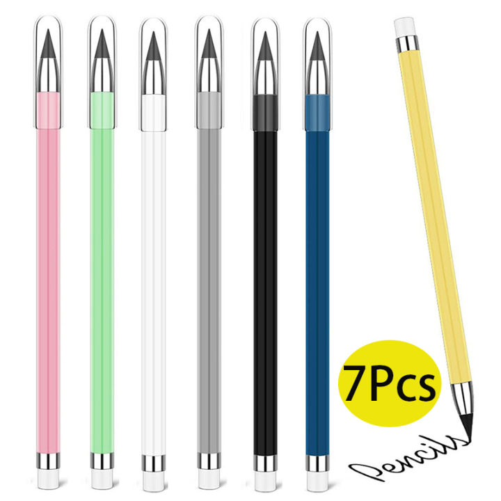 7Pcs Infinity Pencil Inkless Pencil Forever Pencil NO-Sharpening ...