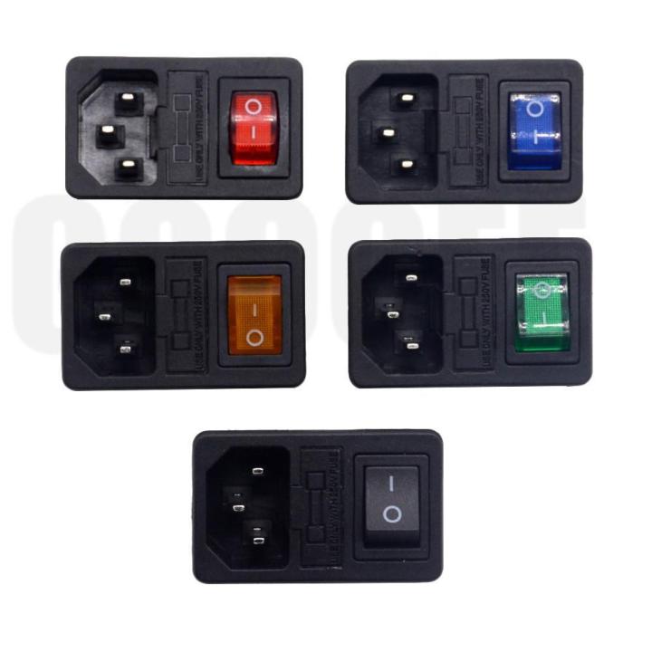 1Pcs 10A 250VAC 3 Pin Iec320 C14 Inlet Connector Plug Power Socket with ...