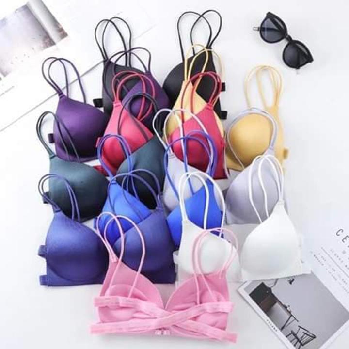 Front Closure double hook Wire Free Fashion Bra(Skin/Brown) | Daraz.com.bd