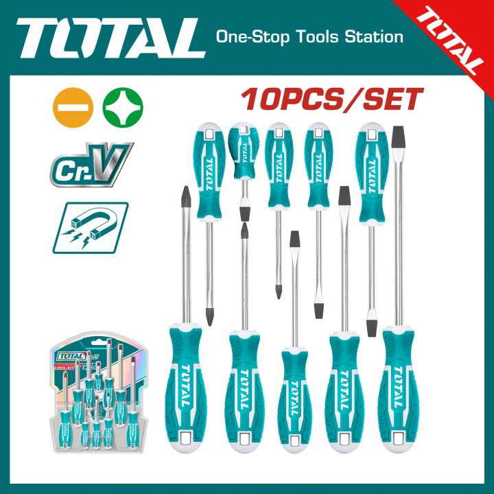 TOTAL Screwdriver Set (10pcs) THT250610 | Daraz.com.bd