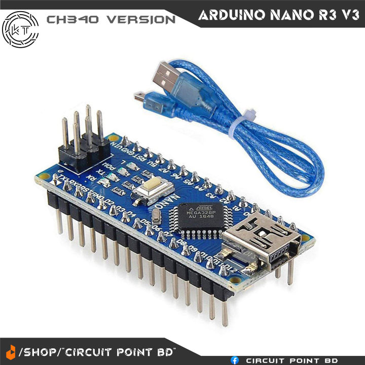 Arduino Nano V3 CH340 Atmel- Atmega328 with Cable. | Daraz.com.bd