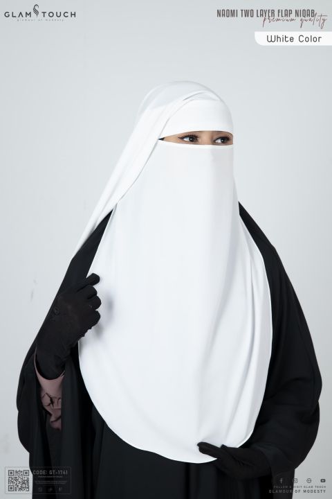 Glam Touch Premium Two Layer Flap Niqab | Daraz.com.bd
