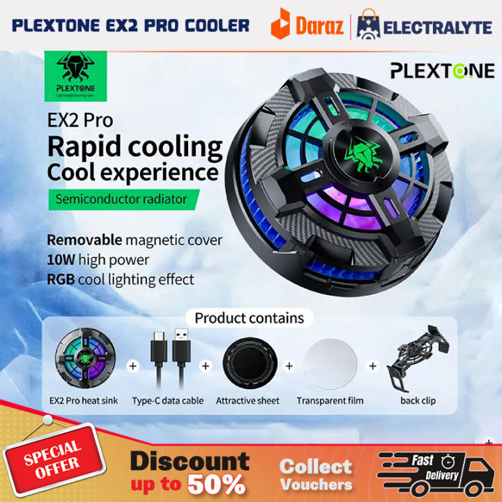 Plextone EX2 Pro RGB Magnetic Radiator Phone Cooler Gaming Cooler For ...
