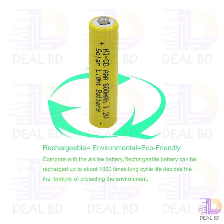 AAA 1.2V 600mAh Ni-CD Rechargeable Triple A Battery For Electric Toy ...
