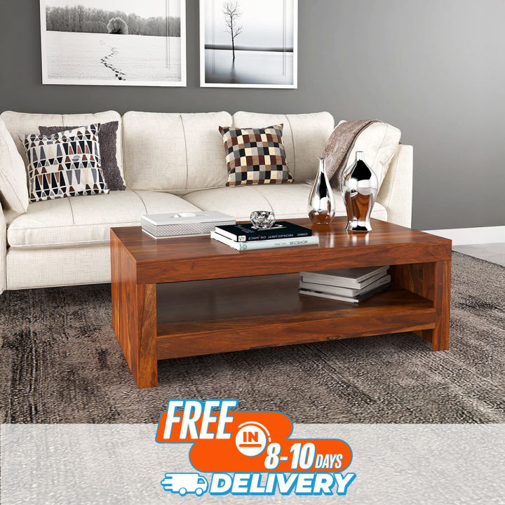 Center Table with Shelf Stoareg for Home Living Room | Rosewood Tea ...