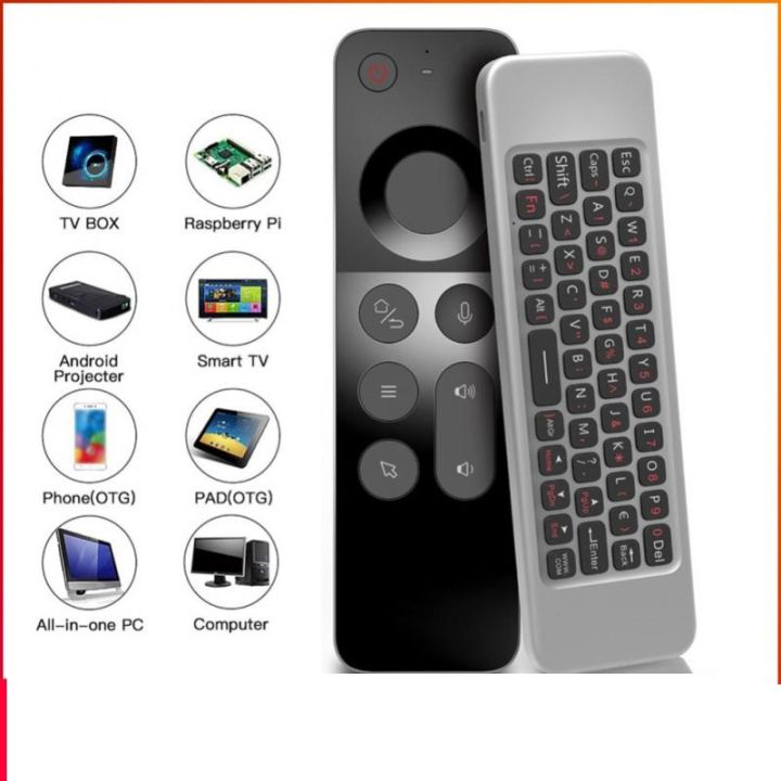 Wechip W3 Air Mouse Voice Control With Keyboard Rechargeable | Daraz.com.bd