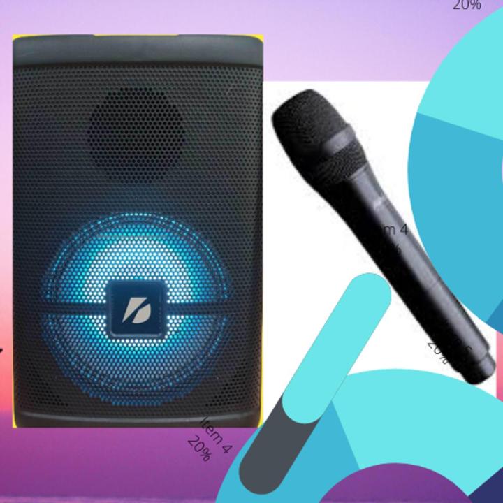 BLUETOOTH PORTABLE AMPLIFIER BOX with cordless microphone+remote ...