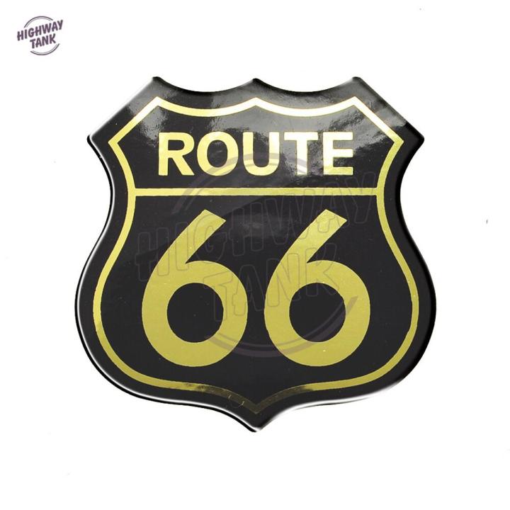【VisioN Shop】black Motorcycle Decal America US Route 66 Sticker for ...