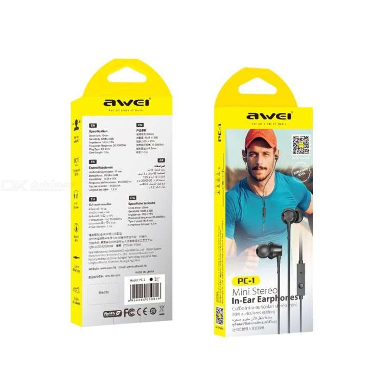 Awei PC-1 Mini Stereo In-Ear Earphone | Daraz.com.bd
