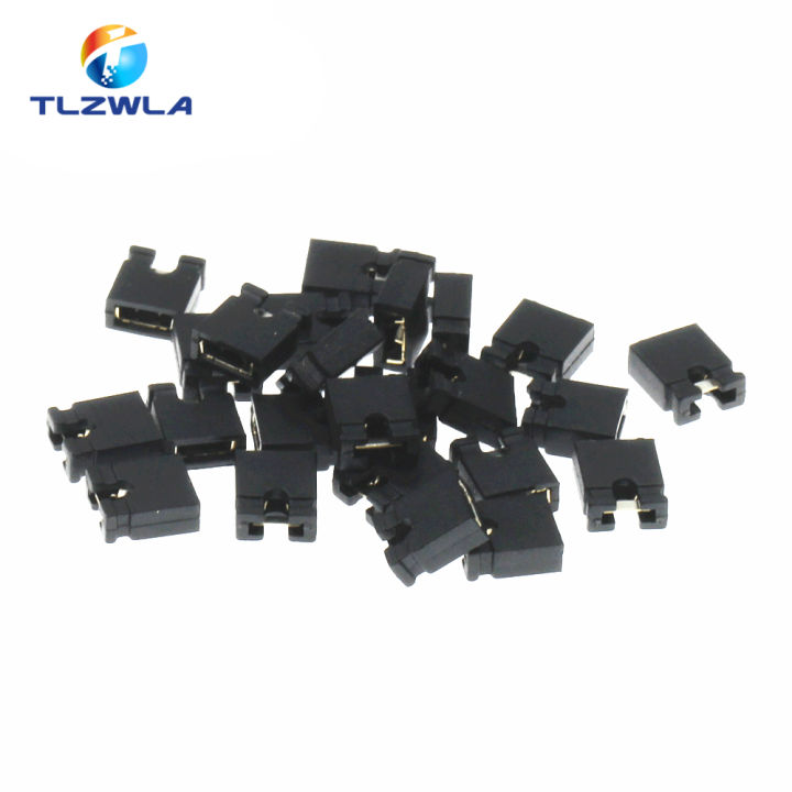 100PCS Pin Header Jumper Blocks Connector 2.54MM For 3 1/2 Hard Disk ...
