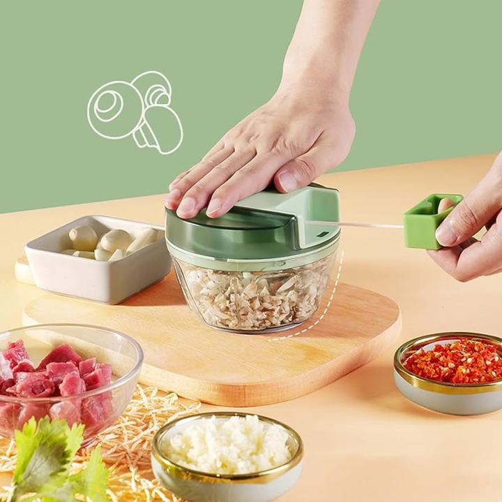 Manual Food Chopper, Compact & Powerful Hand Held Vegetable Chopper ...