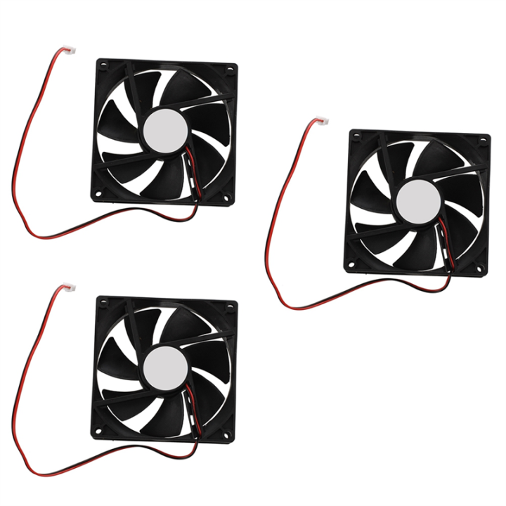 3Pcs 90mm x 25mm DC 12V 2Pin Cooling Fan for Computer Case CPU Cooler ...
