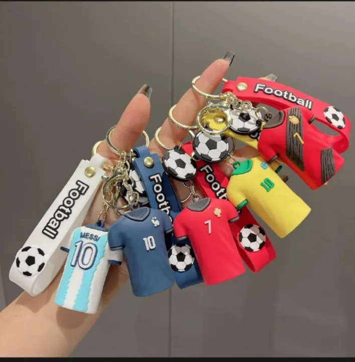 Messi Figure RONALDO Keychain Soccer Fans Bag Pendent Keyring Desk ...