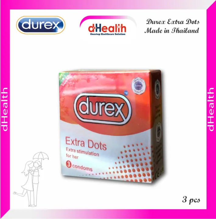 Durex Extra Dots Condom Single Pack (3x1)=3pcs | Daraz.com.bd