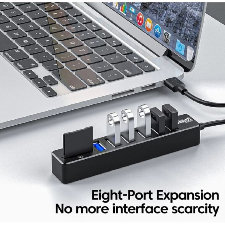 6 Port USB Hub Splitter Multiple Extender TF SD Card | Daraz.com.bd