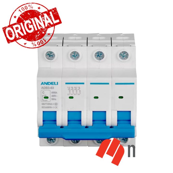 ANDELI 80A 10kA MCB 4P Miniature Circuit Breaker AC Four Pole | Daraz ...