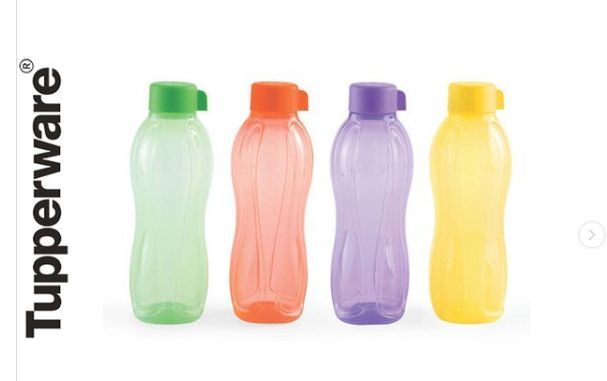 1 Pecs Screw Cap Tupperware Multicolor Aquasafe Reusable Water Plastic ...