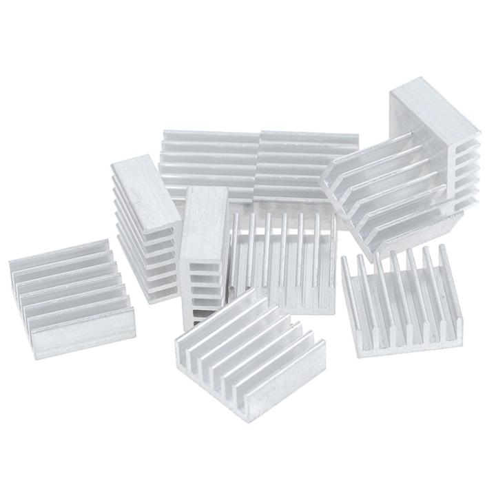 10pcs 14*14*6mm Aluminum heatsink electronic chip radiator cooler ...