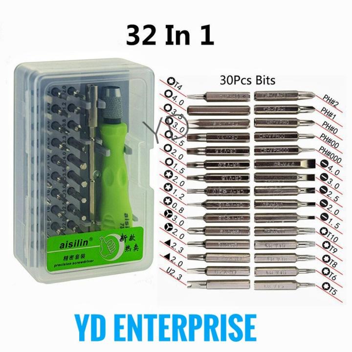 32 In 1 Screwdriver Set Magnetic 32Pcs Bit Set Screwdrivers Handle Kits ...