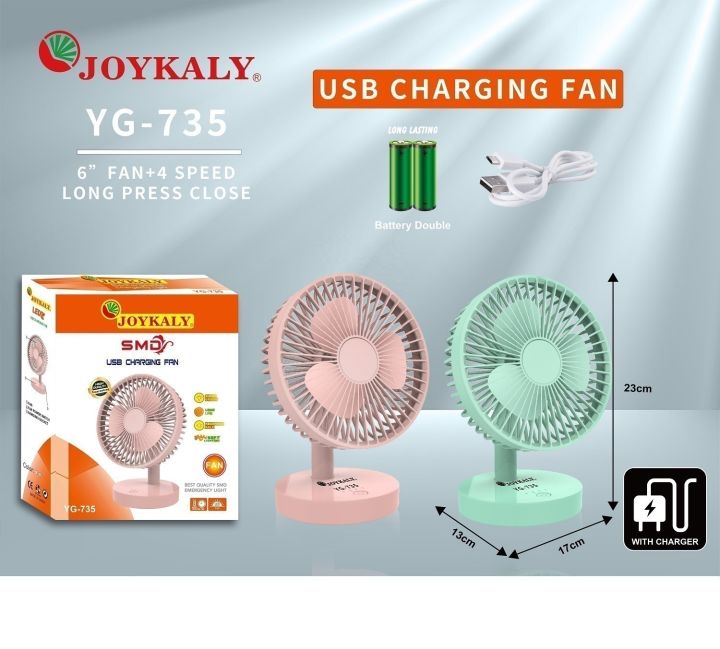 Usb Foldable Rechargeable Telescopic Mini Desktop Air Fan JOYKALY YG ...