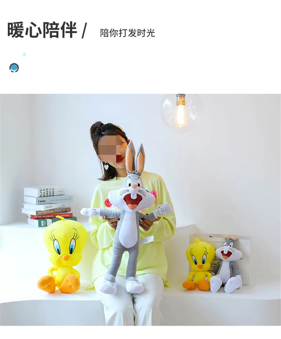 Looney Tunes Bugs Bunny Plush Toy Tweety Bird Lola Bunny Anime Cartoon ...