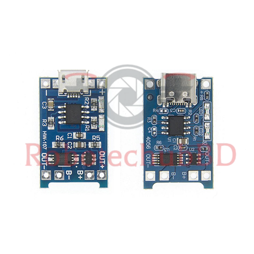 TP4056 Micro USB Lithium Battery Charging Module | 5V Micro USB Input ...